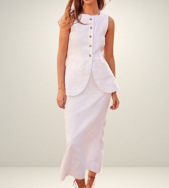 Sophia Vest Top and Skirt Coordinate Set – OverStacked