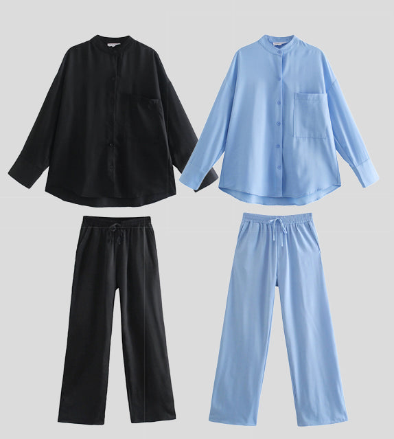 Amber Polo Top and Pants Set – OverStacked